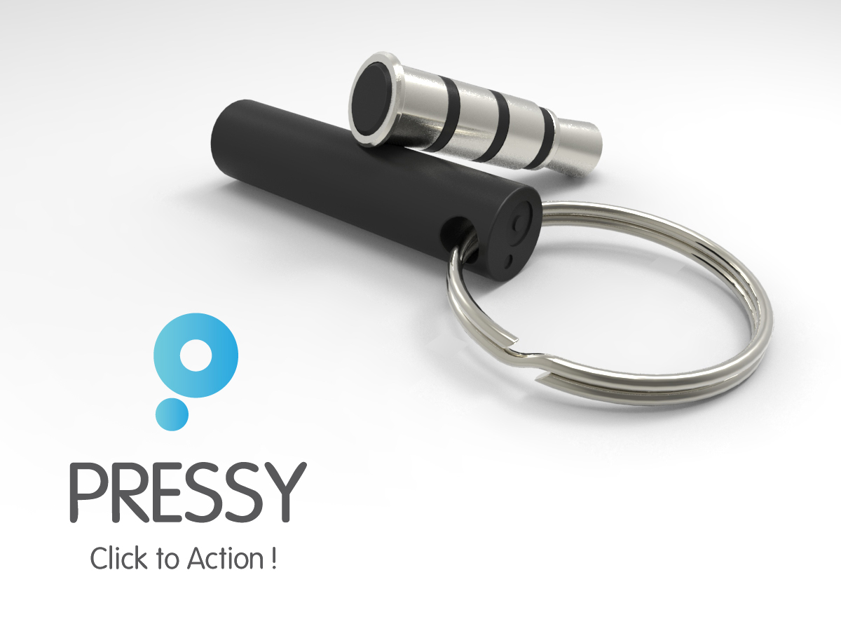 Pressy, 1 botao p/ celulares Android, pode ser programado p/ executar ...