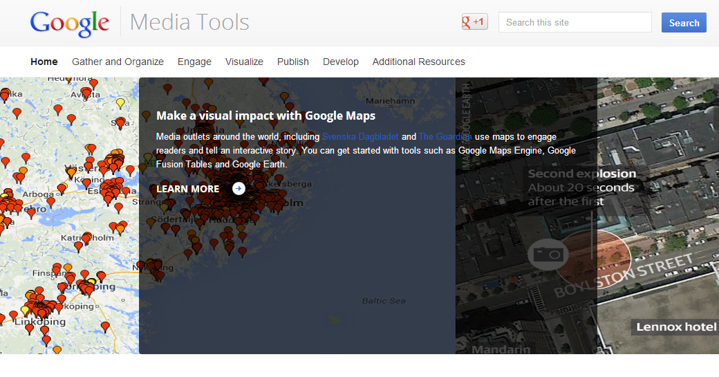 Pág do Google Media Tools reúne ferramentas da empresa p/ jornalistas e mídia - Blue Bus