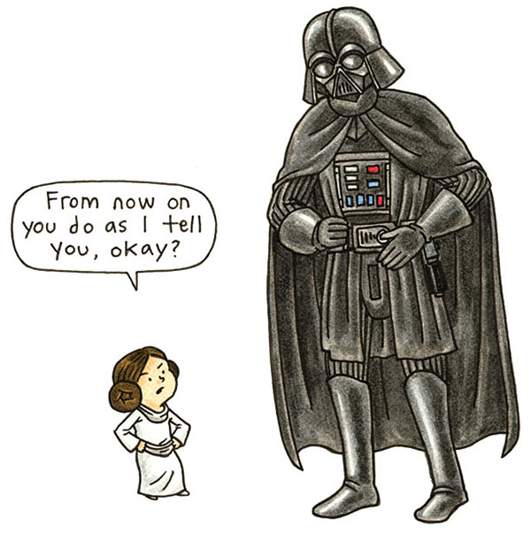 Vader's Little Princess - o vilao e sua filha Leia em quadrinhos, veja ...