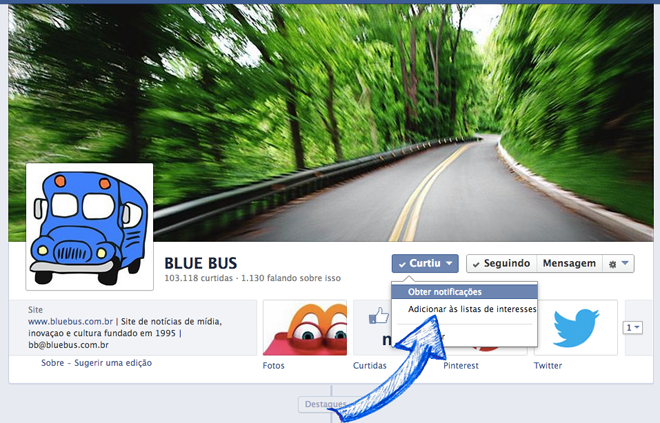 Quer ver mais do Blue Bus no Facebook? Veja aqui como receber os nossos ...